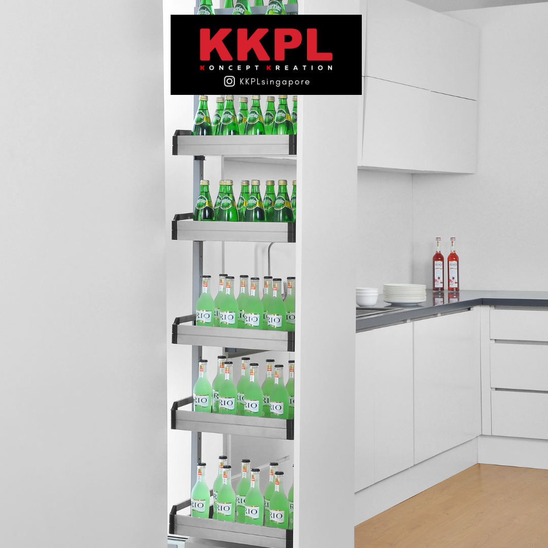 KKPL Koncept Kreation Premier Stainless Steel Tall Cabinet Larder Pull