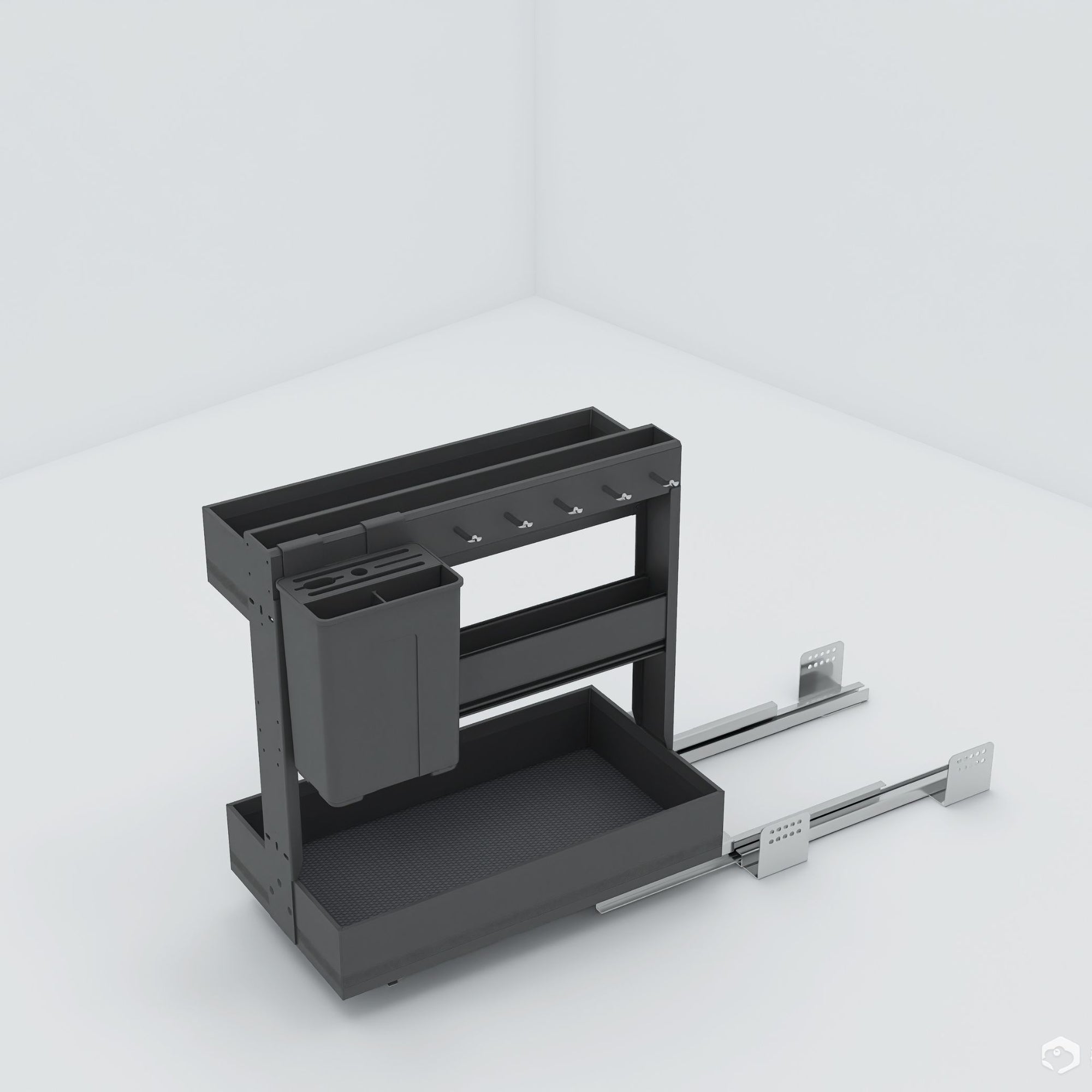 KKPL Nano Grey Pull Out Spice basket rack – Koncept Kreation