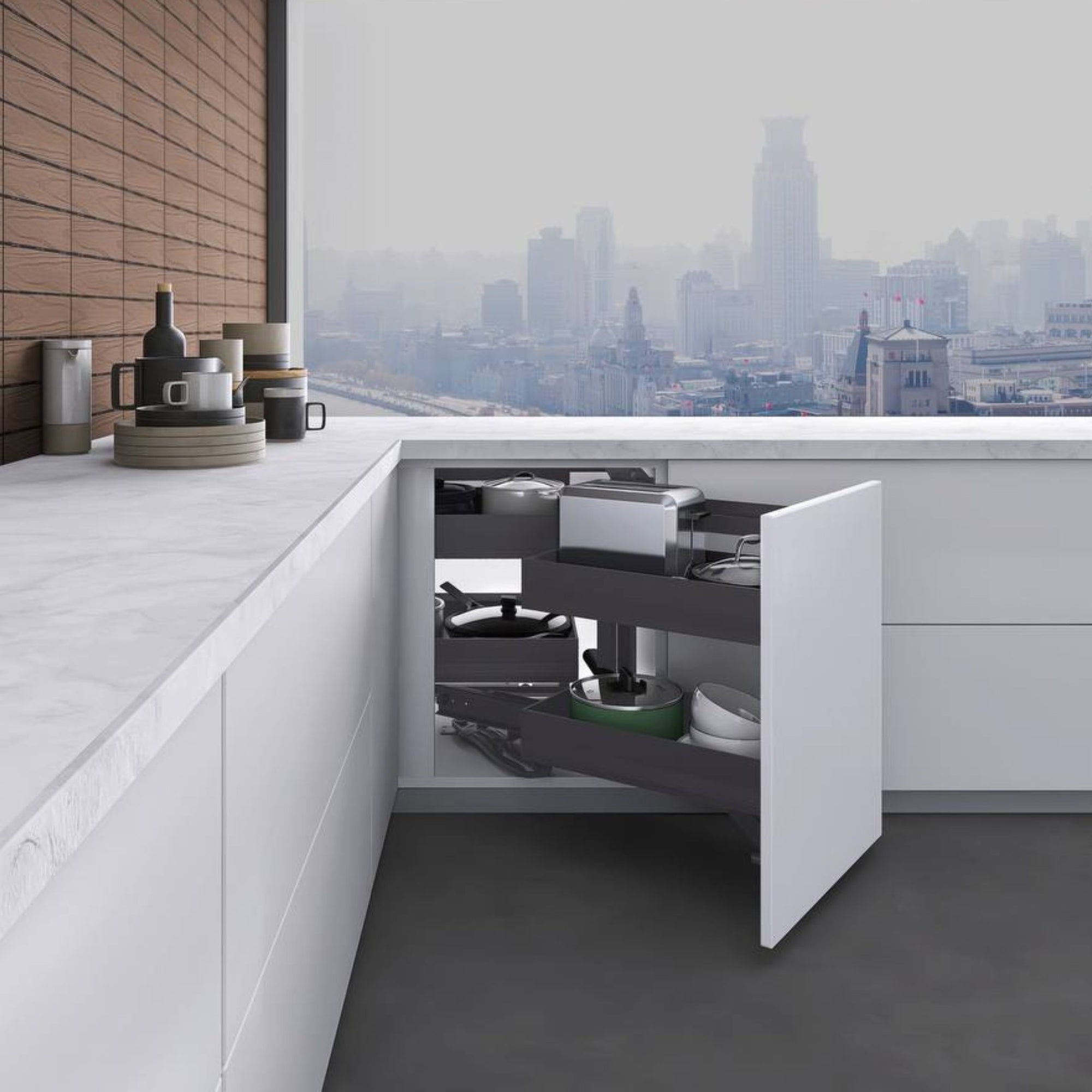 KKPL Premier Nano Grey Magic Corner Swivel Basket – Koncept Kreation