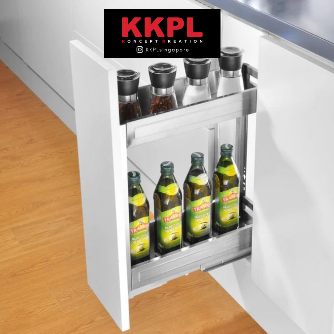 KKPL Kitchen Cabinet Under-Mount Narrow Pull Out Basket – Koncept Kreation