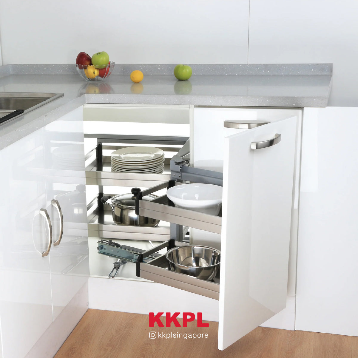 KKPL Kitchen Cabinet Premier Stainless Steel Magic Corner – Koncept ...