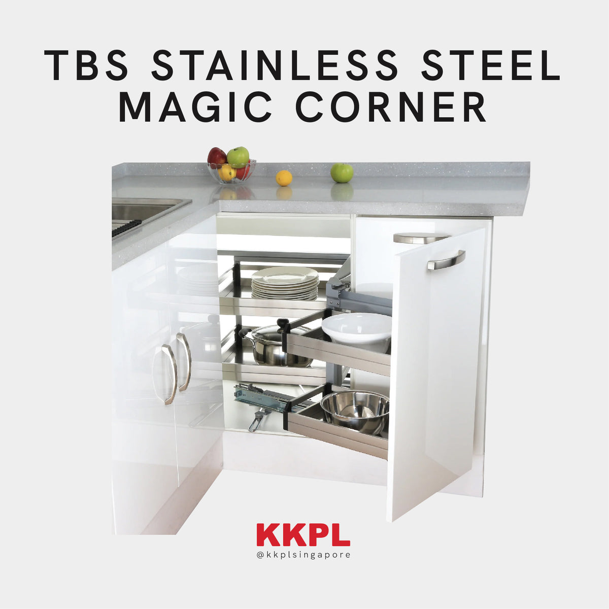 KKPL Kitchen Cabinet Premier Stainless Steel Magic Corner – Koncept ...