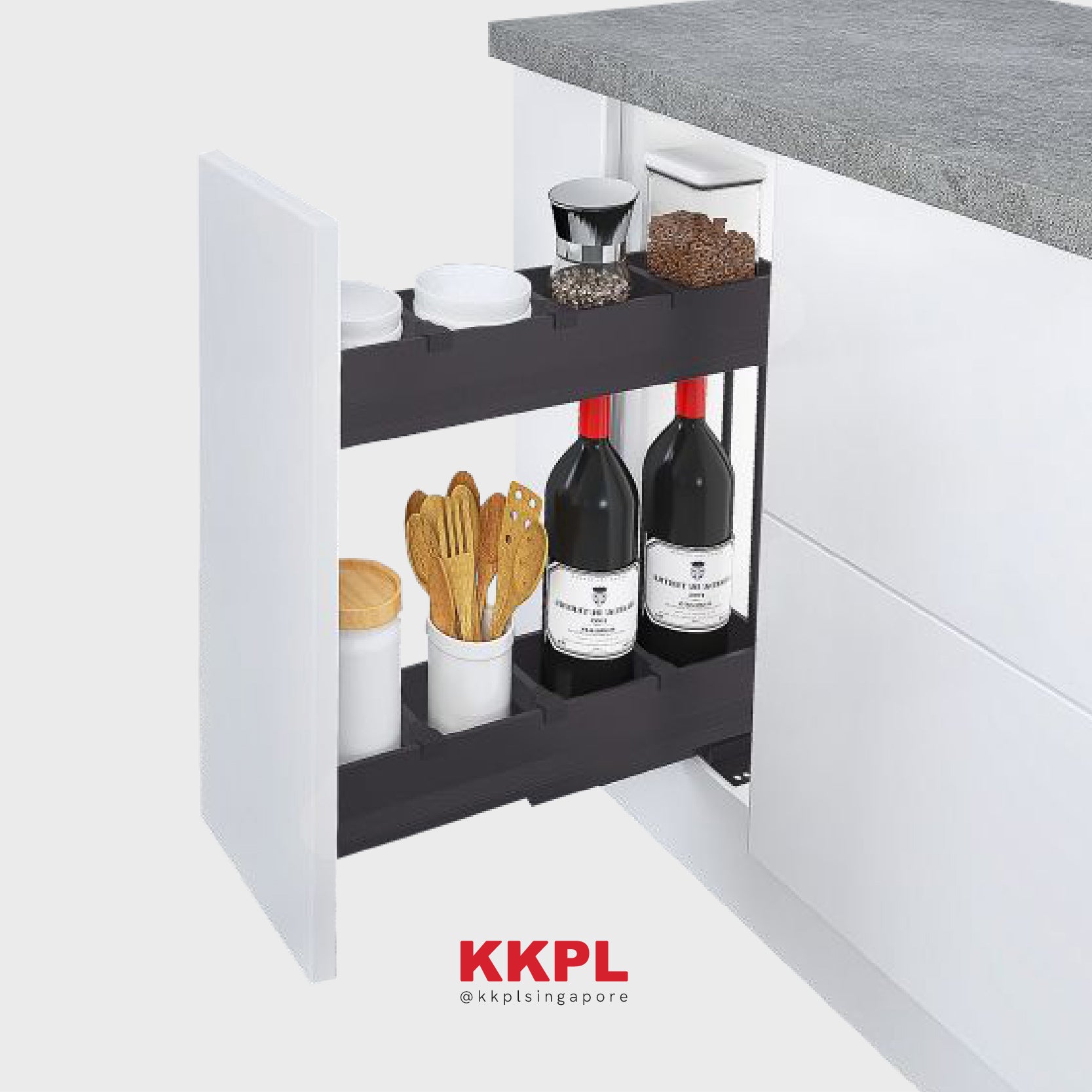 KKPL Chestnut Narrow Spice Pull-Out Basket – Koncept Kreation