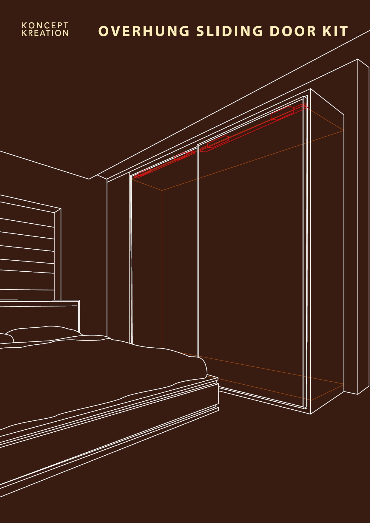 KKPL KARO(s) Overhung Sliding Door Kit with Soft Close – Koncept Kreation